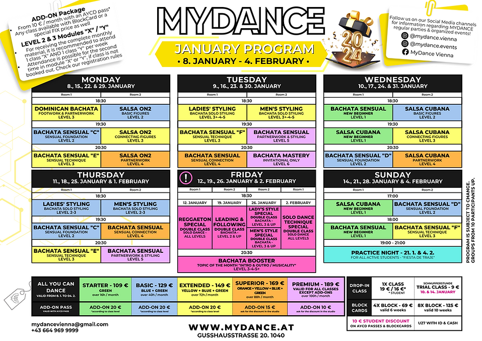 BACHATA SALSA KIZOMBA | MYDANCE VIENNA AUSTRIA